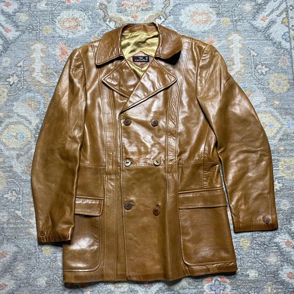 Jackets & Coats | Vintage Cortefiel Made In Spain Tan Carmel Brown ...